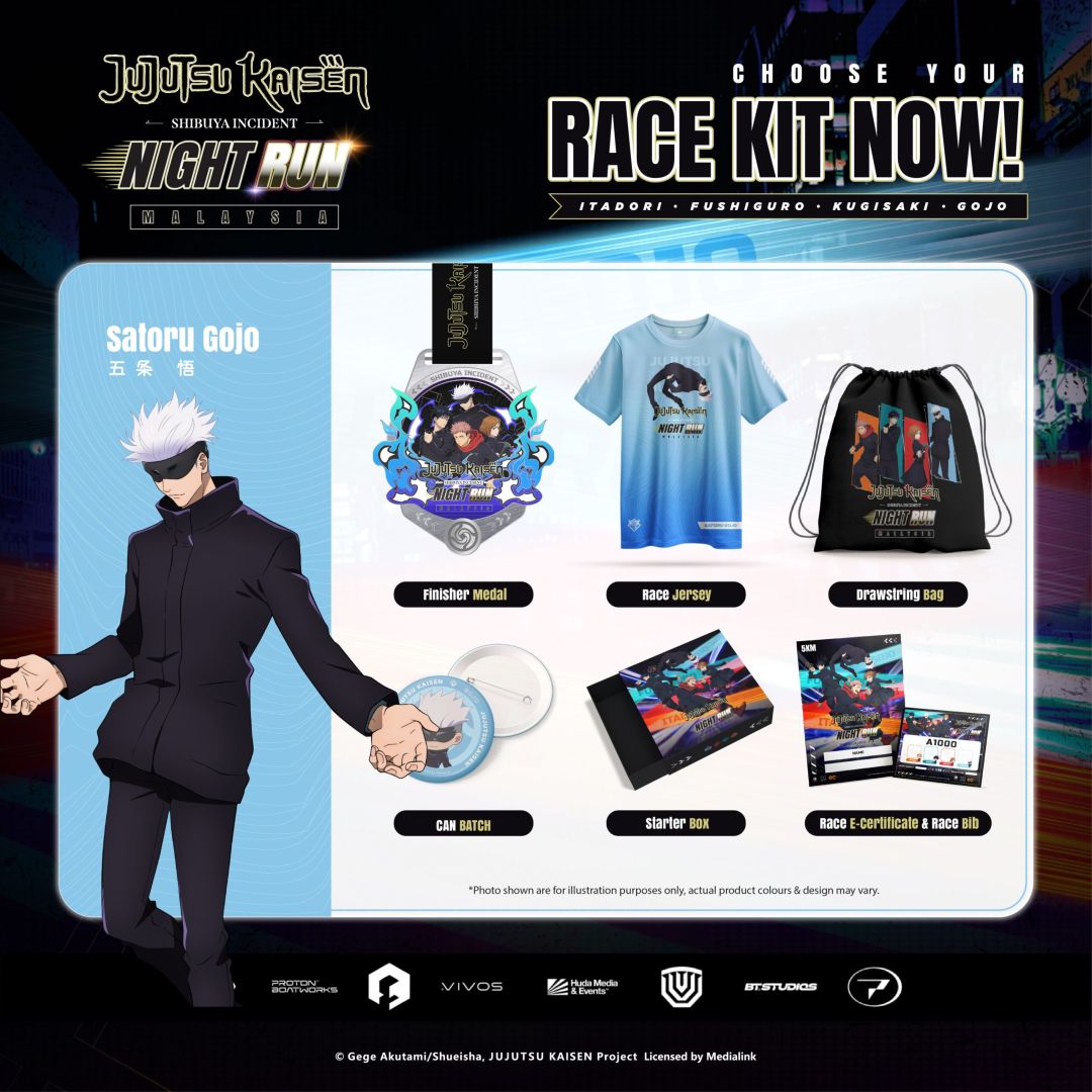 Jujutsu Kaisen – Key Visual, Race Kit & Merchandise Design